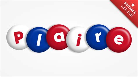 Plaire Logo With Circles In Russian Colors Text Effect Generator