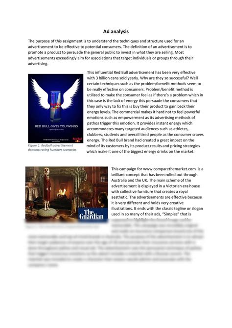 Ad Analysis English As An Additional Language Year 11 Sace Thinkswap