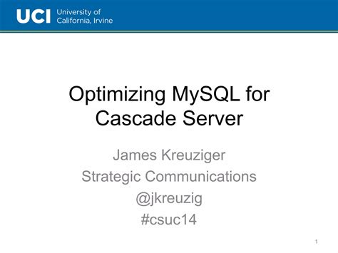 Optimizing Mysql For Cascade Server Pdf