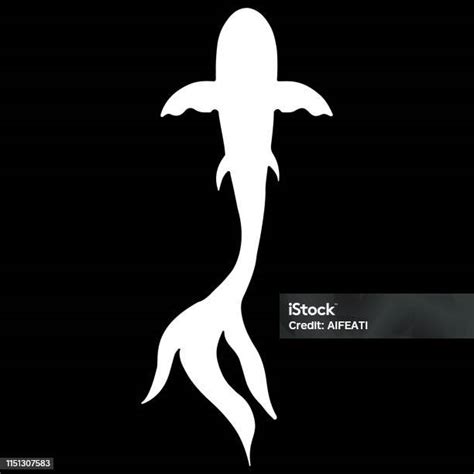 추상 손으로 그려진 된 잉어 물고기 실루엣 검은 배경에 고립입니다 손으로 그린 잉어 물고기입니다 일본 잉어 평면도 0명에 대한 스톡 벡터 아트 및 기타 이미지 Istock