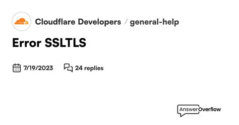 Error Ssltls Cloudflare Developers