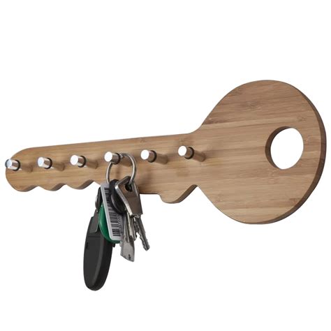 Настенная деревянная вешалка ключница в виде ключа Wooden Key Key Holder по цене 2 800 руб