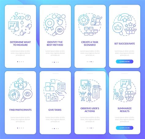 Premium Vector Usability Testing Goals Blue Gradient Onboarding