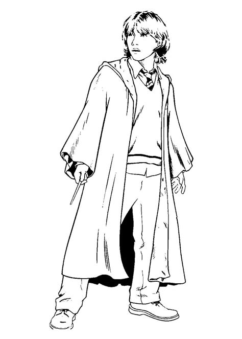 Раскраски Гарри Поттер распечатать или скачать бесплатно в формате Pdf