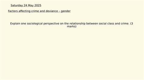 Factors That Affect Crime And Deviance Gender Teaching Resources