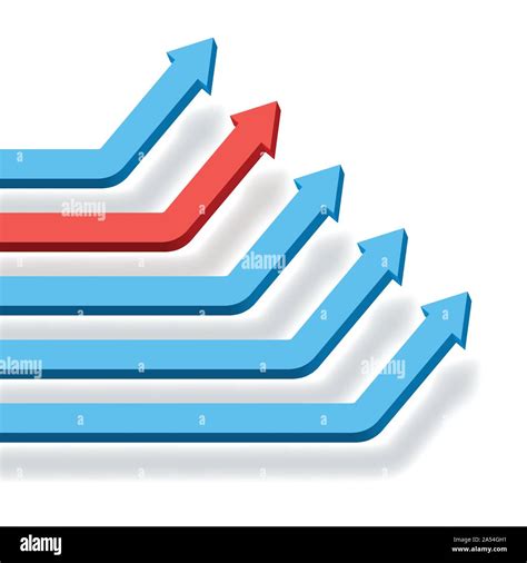 Intersecting Blue Numbered Graph Arrows Stock Vector Image And Art Alamy