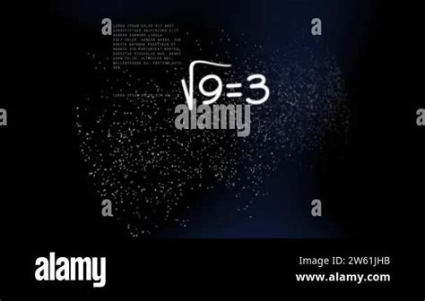 Digital Animation Of Mathematical Symbols And Equations Floating