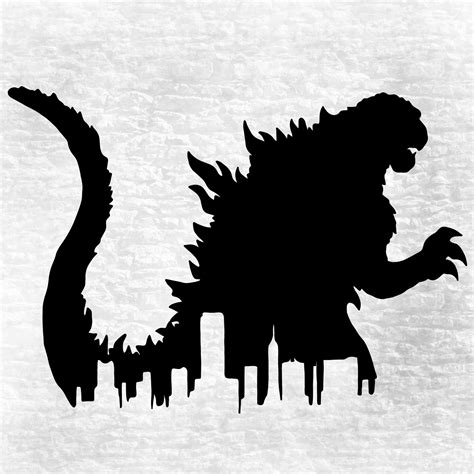 Godzilla Svg Godzilla Figure Svg Movie Svg Landscape Svg Dinosaur