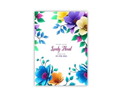 Premium Vector Floral Wedding Template Invite Card Wedding Invitation