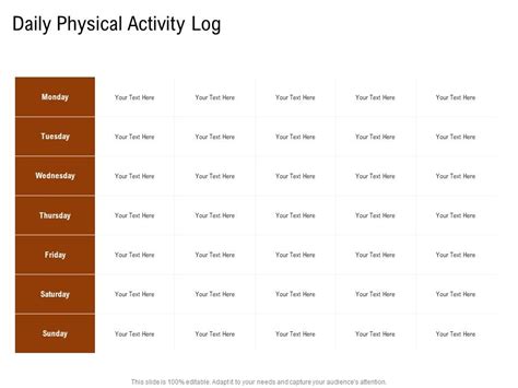Employee Health And Fitness Program Daily Physical Activity Log Portrait Pdf