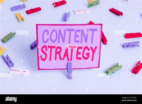 Writing Note Showing Content Strategy Business Concept For Important Marketing Approach