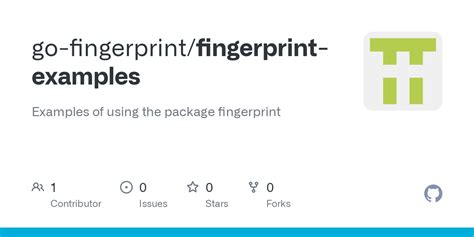 GitHub Go Fingerprint Fingerprint Examples Examples Of Using The Package Fingerprint