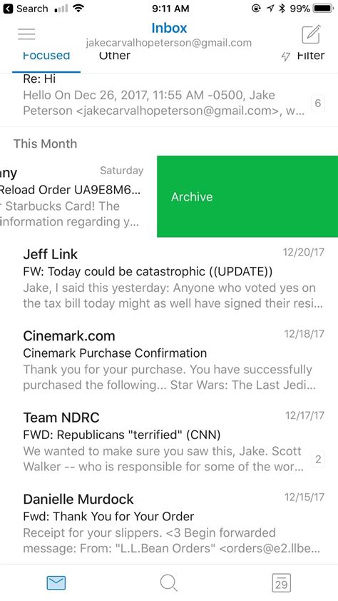 Outlook 101 How To Customize Swipe Actions And Clear Your Inbox With Gestures Smartphones