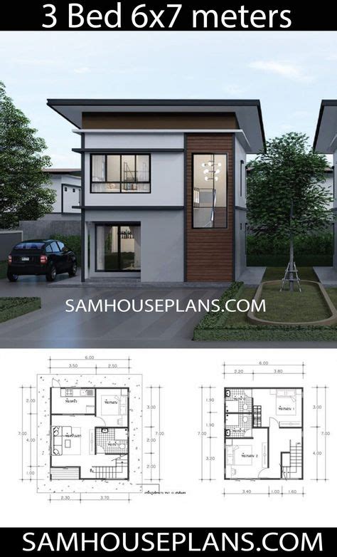 House Plans Idea 6x7 With 3 Bedrooms Sam House Plans In 2021 B7f Beach House Plans Small