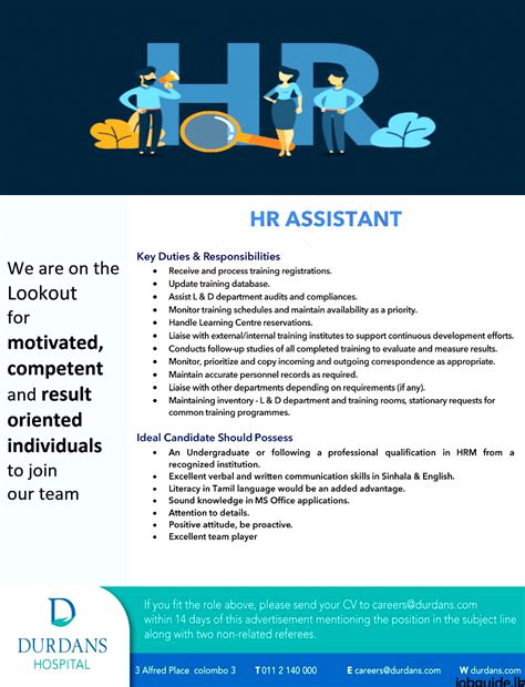 Hr Job Vacancies In Sri Lanka 2022 November Human Resources Careers