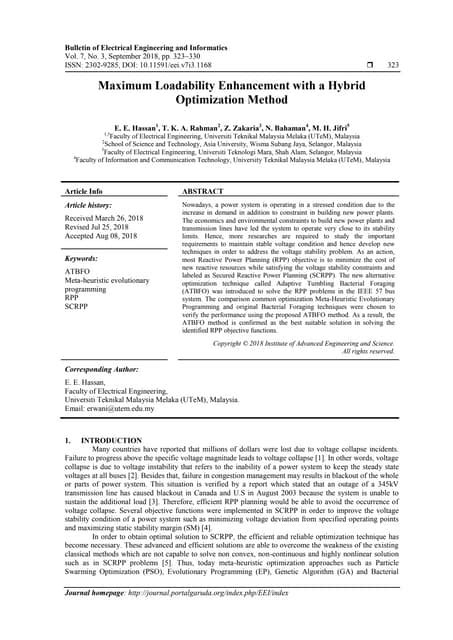 maximum loadability enhancement with a hybrid optimization method pdf