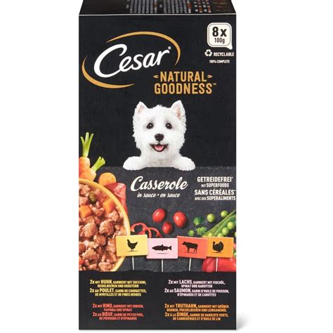 Cesar Natural Goodness · Sliced In Sauce · Beef Chicken Salmon And