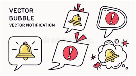 Set Of Notification Bubbles Vector Ui Alert Messages Vector Design