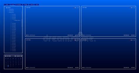 Cctv Camera User Interface Surveillance 005 Stock Vector Illustration Of Monitor Business