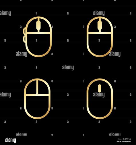 Golden Computer Mouse Icon Vector Illustration Stock Vector Image And Art Alamy