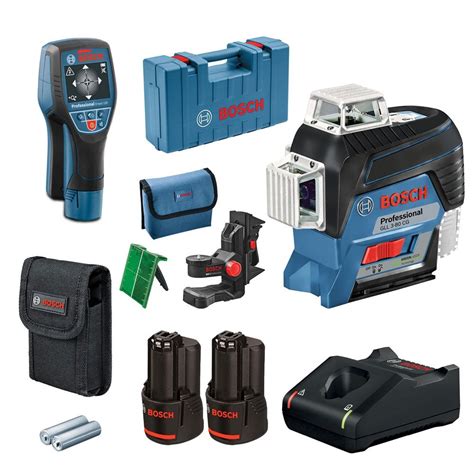 Bosch Gll3 80 Gc D Tech120 06159940rk 12v Line Green Laser Level