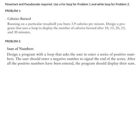 solved flowchart and pseudocode required use a for loop for