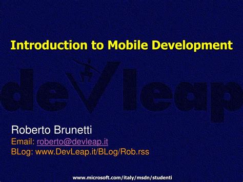Ppt Introduction To Mobile Development Powerpoint Presentation Free Download Id1303054