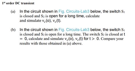 Solved A In The Circuit Shown In Fig Circuits Lab Below Chegg