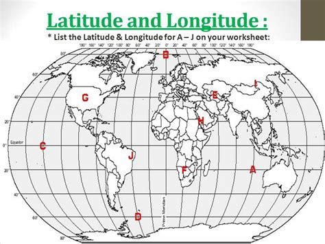 Mastering Latitude And Longitude Worksheet Answer Key Revealed