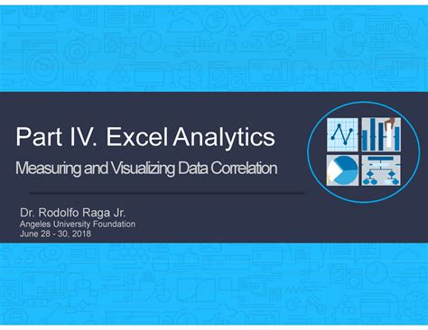 Measuring And Visualizing Data Correlation Microsoft Excel Data Analytics Part Iv Excel