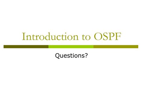 PPT Introduction To OSPF PowerPoint Presentation Free Download ID