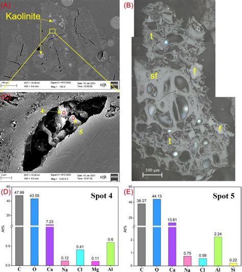 Microscope And SEM EDS Identification Of DLTI A SEM Image Of B Download Scientific