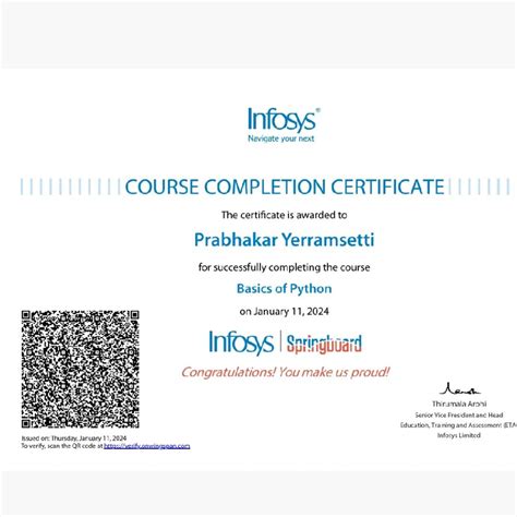 prabhakar yerramsetti on linkedin basics of python certificate