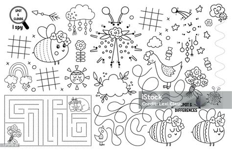 벡터 어머니는 아이들을위한 날 의 장소 매트 미로 틱 택 토 차트와 가족 사랑과 평화 인쇄 활동 매트 점을 연결 차이를 찾을 수 있습니다 보호 흑백 플레이 매트 또는 색칠