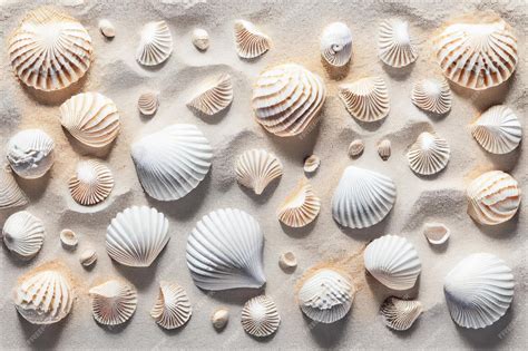 Premium Photo Sea Shell Texture Background Colorful Seashell Pattern Sea Shells On Sand