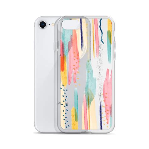 Modern Abstract Clear Iphone 16 15 14 13 12 11 Pro Max Art Phone Case