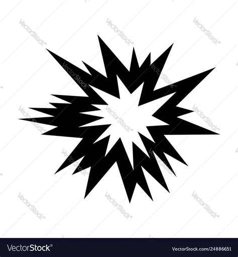 Explosion Symbol Royalty Free Vector Image VectorStock