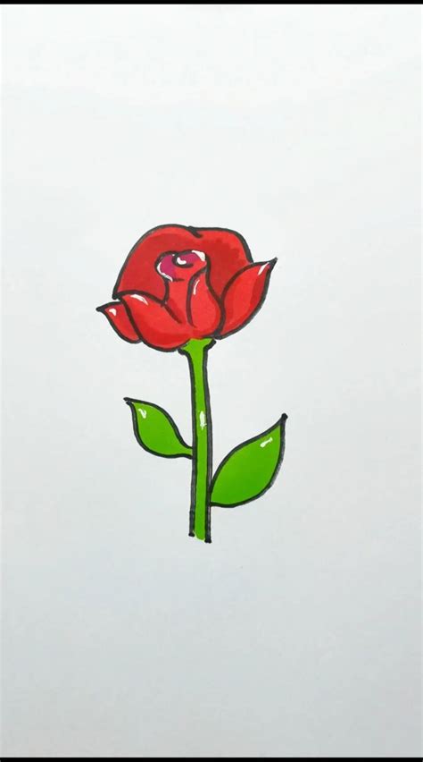 教师节礼物简笔画玫瑰花（流行13张） 简笔画图片大全