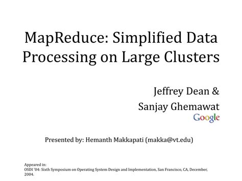 Ppt Simplified Data Processing With Mapreduce Powerpoint Presentation