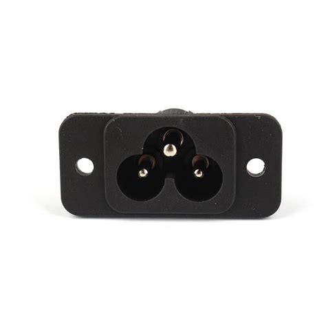 Lz 6 3s1s1 Iec C6 3 Pin Ac Power Socket Plug Electrical Power Socket Industrial Lanz