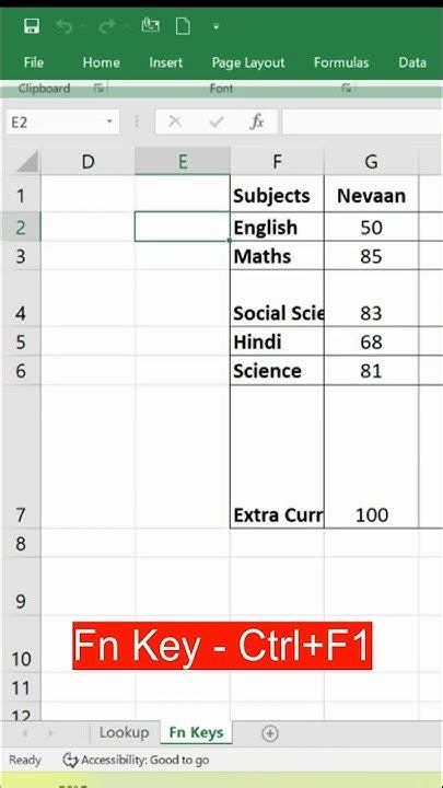 Top Excel Shortcut Excel Trick F1 Ctrl F1 Alt F1 Shorts Viral