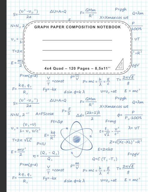 graph paper composition notebook quad ruled 4x4 graph paper notebook for maths physics