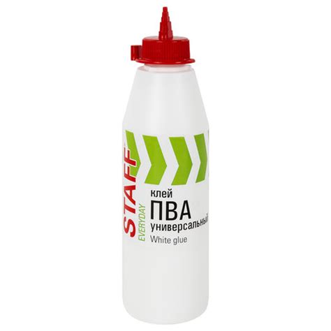 Клей ПВА универсальный 0.5 кг (бумага, картон, дерево) STAFF, 606429 ...
