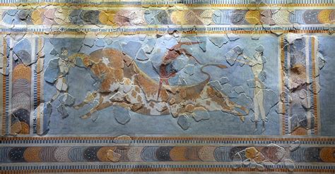 Minoan Bull Leaping Fresco World History Encyclopedia