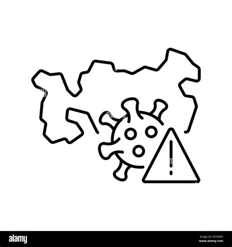 Epidemic Early Warning System Line Icon Vector Isolated Element Editable Stroke Stock Vector