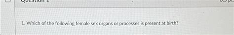 Solved Which Of The Following Female Sex Organs Or Processes Chegg Com