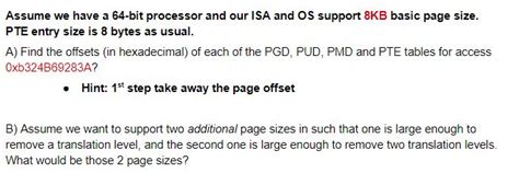 assume we have a 64 bit processor and our isa and os