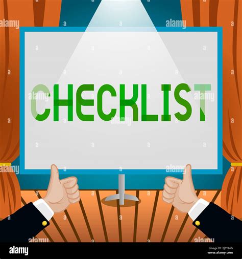 Writing Displaying Text Checklist Internet Concept List Down Of The