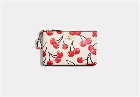 Coach® Restored Small Wristlet With Cherry Print