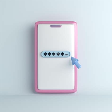 Premium Photo Password Secure Login Access With 3d Cartoon Style